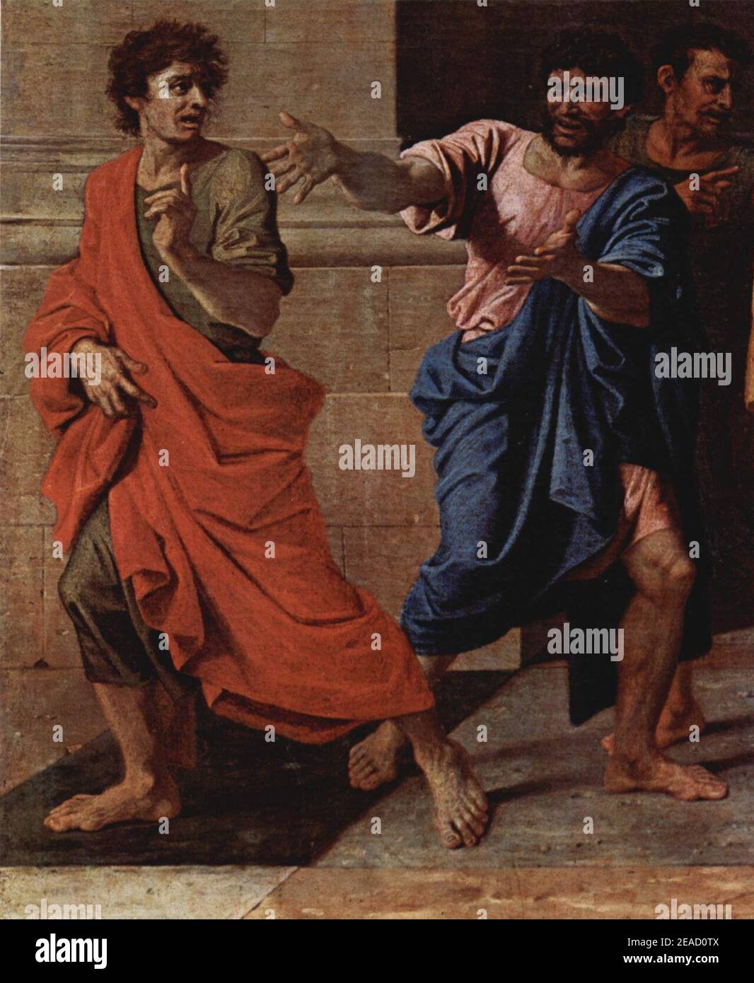 Nicolas Poussin - Le Christ et la femme adultère (détail Stock Photo ...