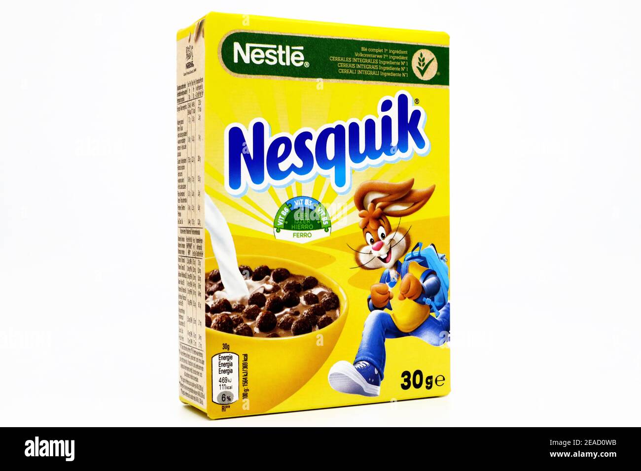 NESQUIK Nestlé Cereals box Stock Photo - Alamy
