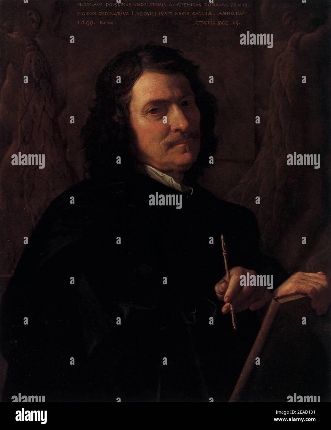 Nicolas Poussin - Self-Portrait Stock Photo - Alamy