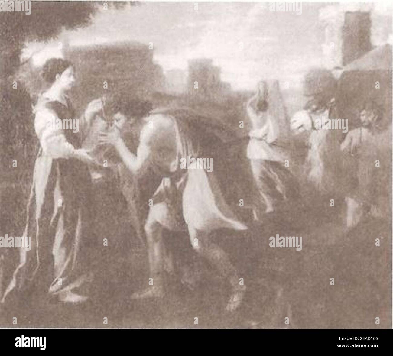 Nicolas Poussin, Eliezer et Rébecca, 17th century Stock Photo - Alamy