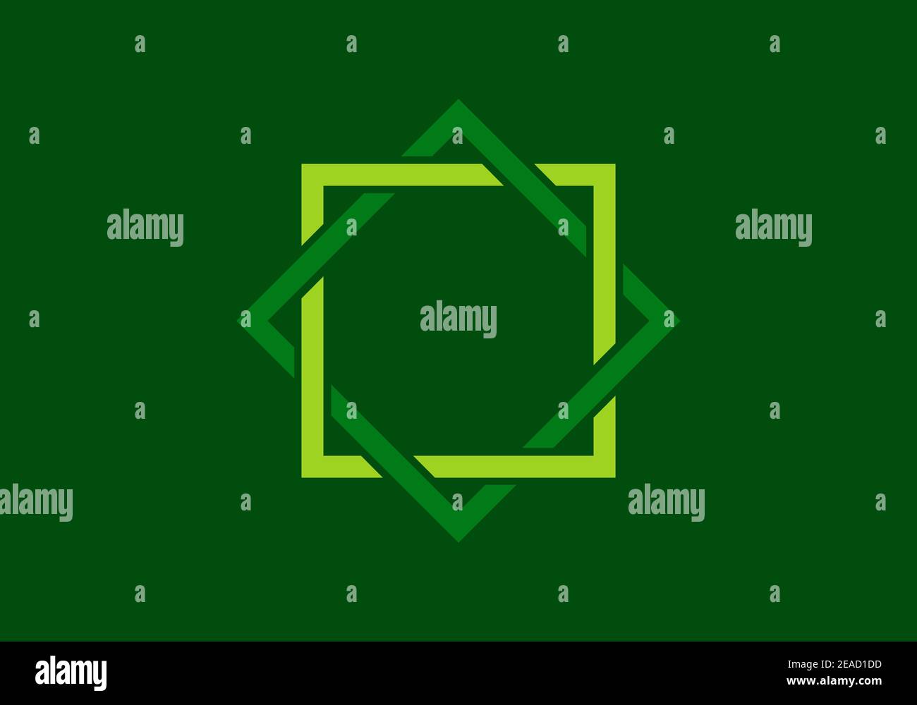 Double square shape frame green design Stock Vector Image & Art - Alamy