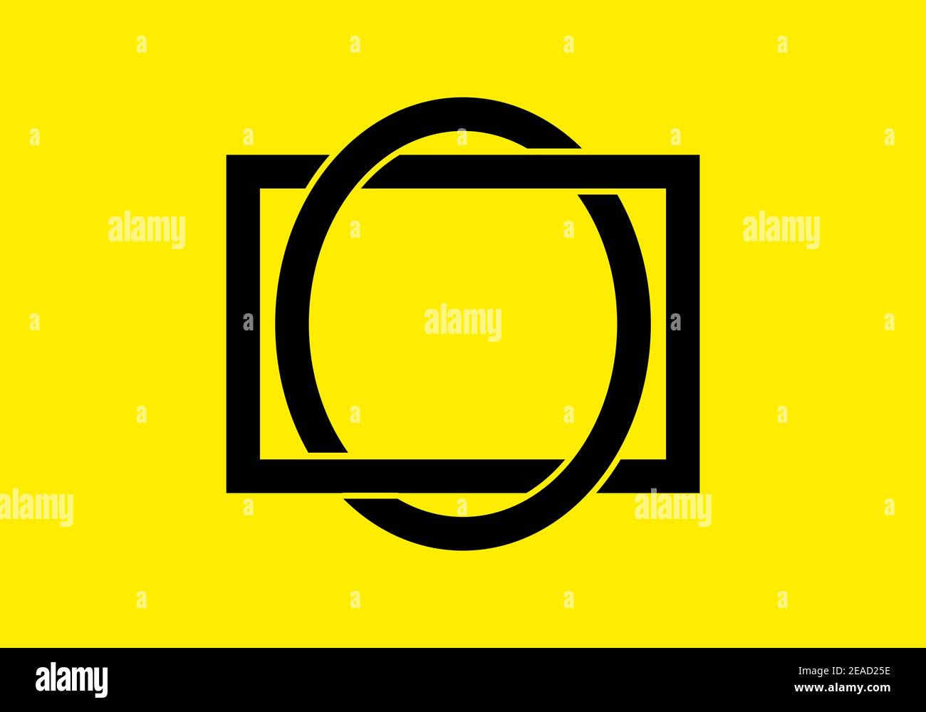 Black yellow of oval and rectangle shape design Stock Vector Image ...