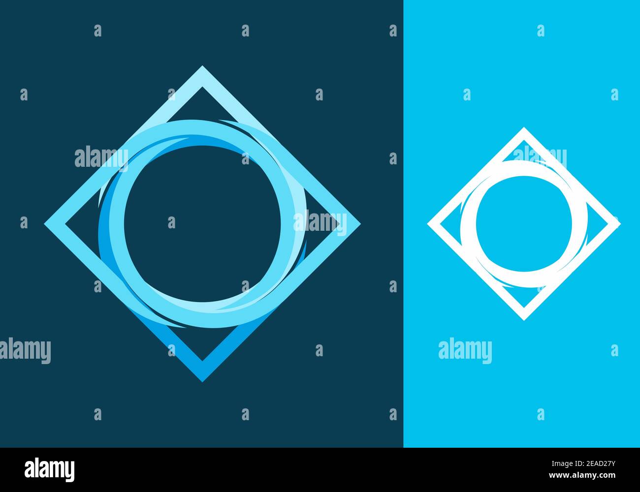 Blue square shape hi-res stock photography and images - Alamy