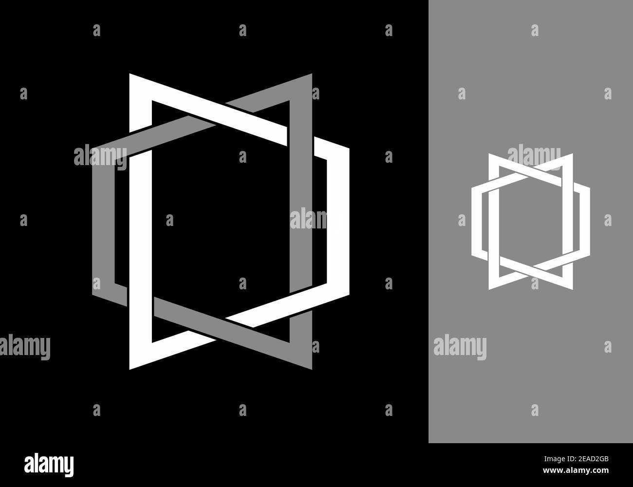 Double shape of trapezoid design Stock Vector Image & Art - Alamy