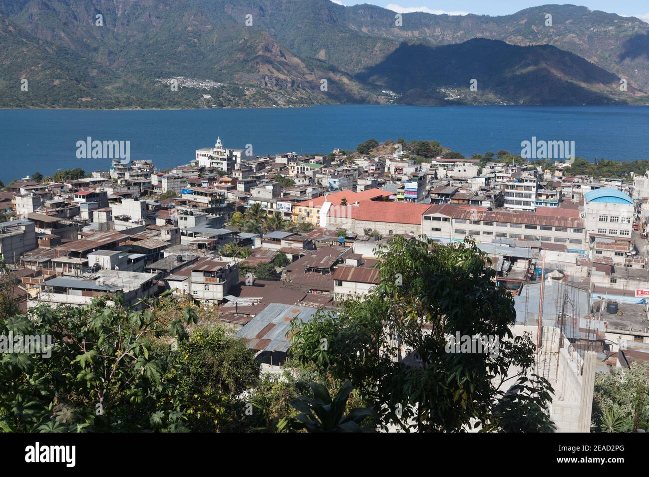 Lake Atitlan, Guatemala Aerial View od San Pedro La Laguna Stock Photo ...