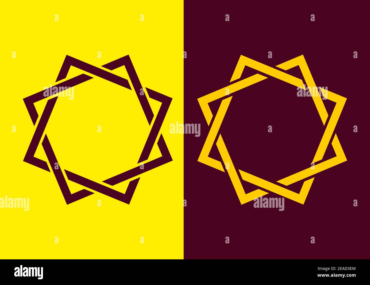 Merger of double square shape design Stock Vector Image & Art - Alamy