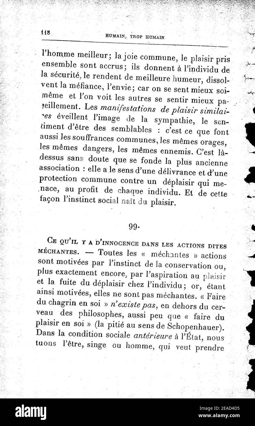 Nietzsche - Humain, trop humain, 118 Stock Photo - Alamy