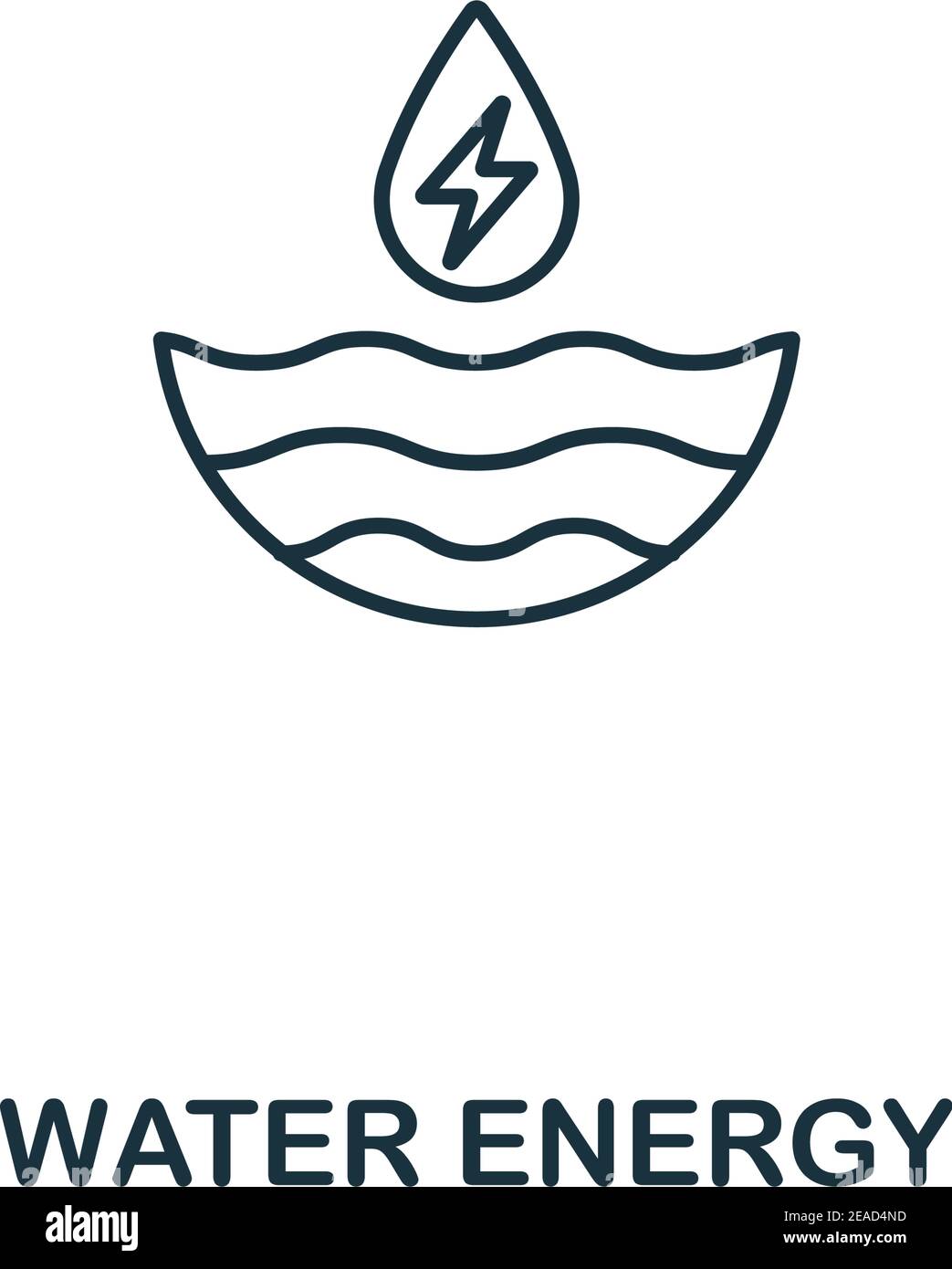 Water Energy icon outline style. Premium pictogram design from power ...