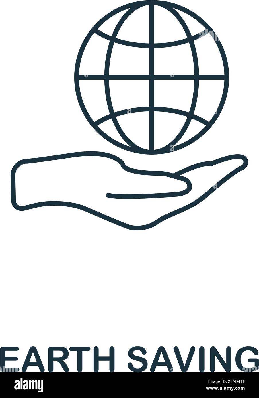 Earth Saving icon outline style. Premium pictogram design from power ...