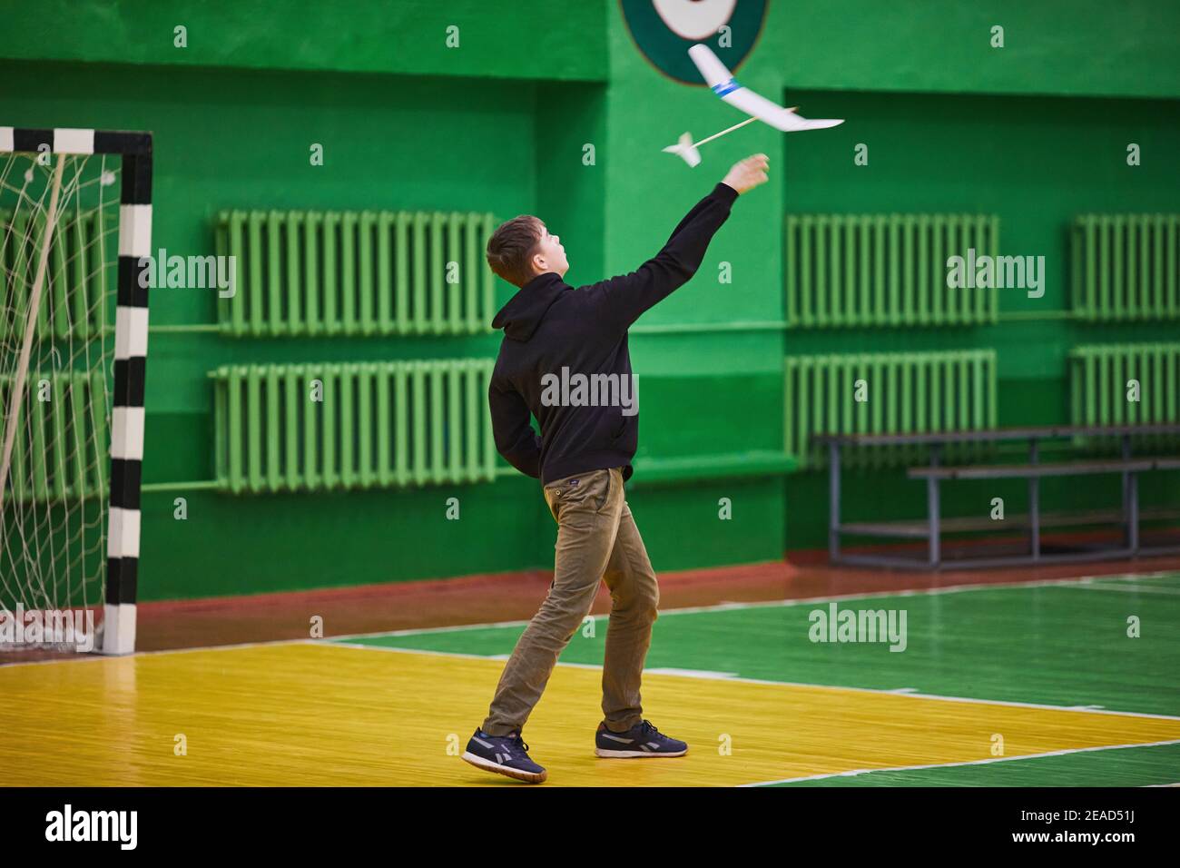 Boy Launching Airplane High Resolution Stock Photography and Images - Alamy