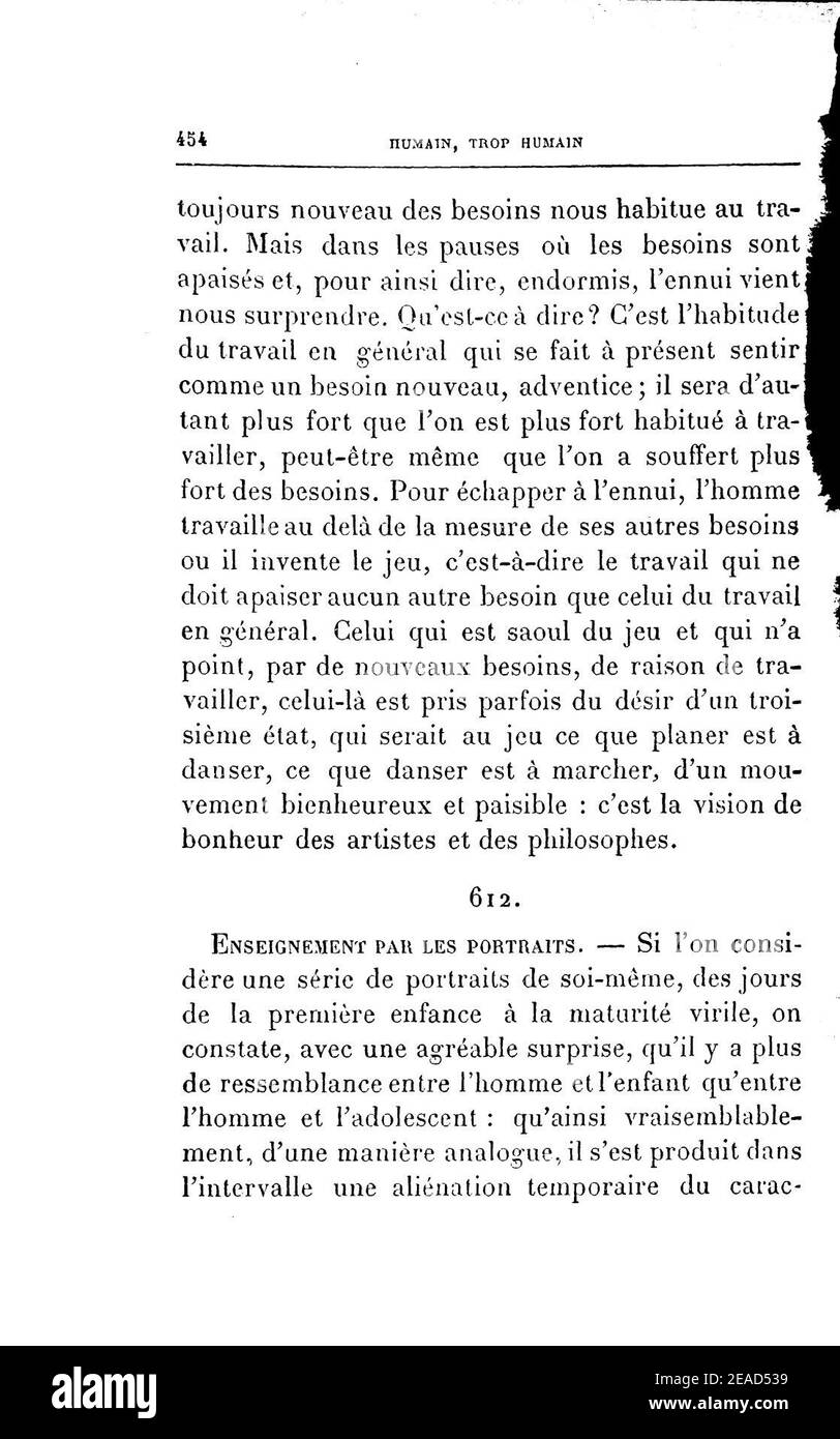 Nietzsche - Humain, trop humain, 454 Stock Photo - Alamy