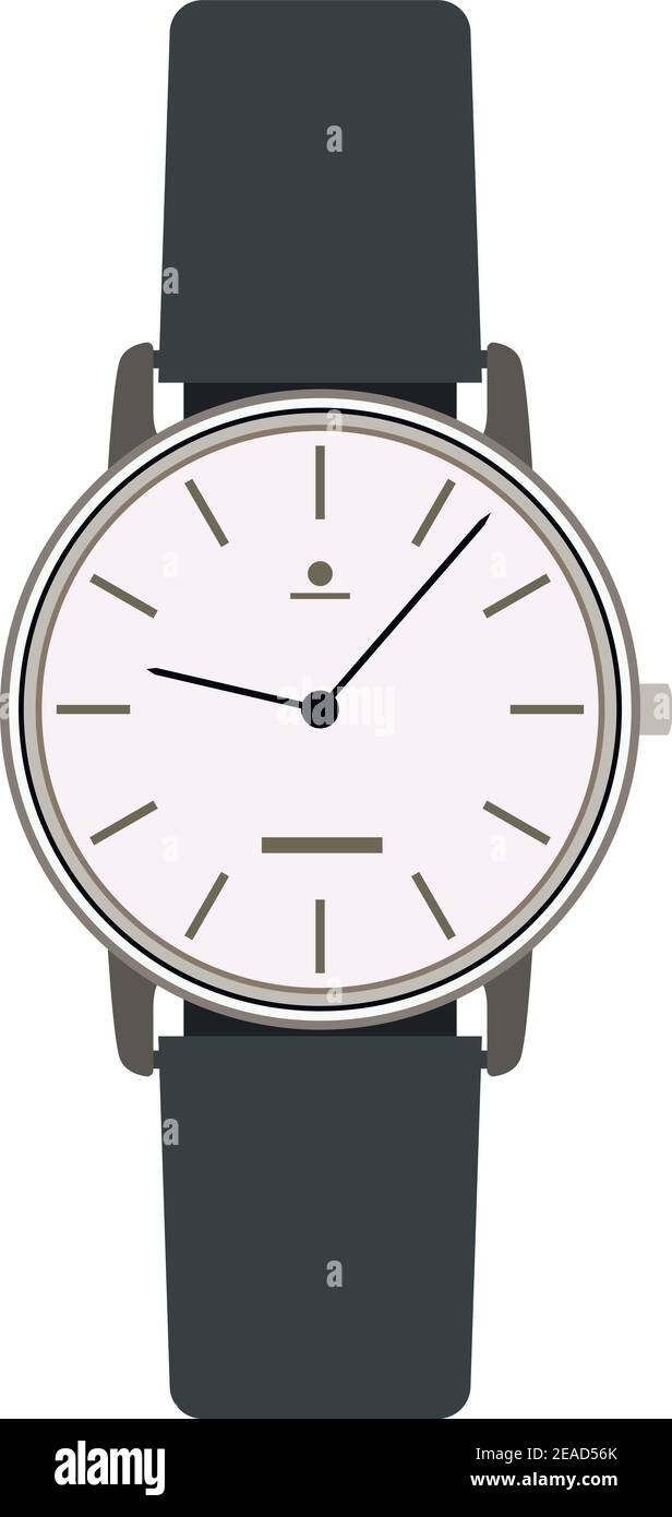 Elegant classic analog wrist watch vector isolated on white Stock ...