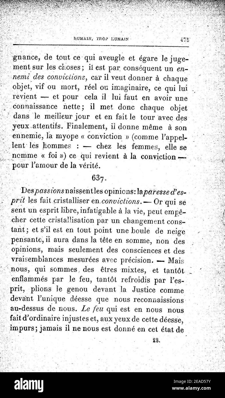 Nietzsche - Humain, trop humain, 475 Stock Photo - Alamy