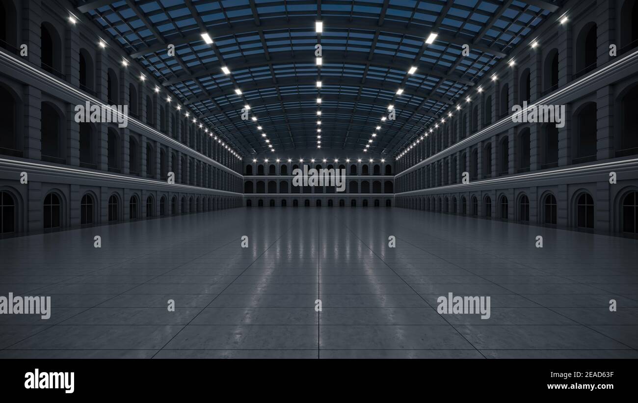 Empty exhibition space. Business forum. Backdrop for exhibitions and ...