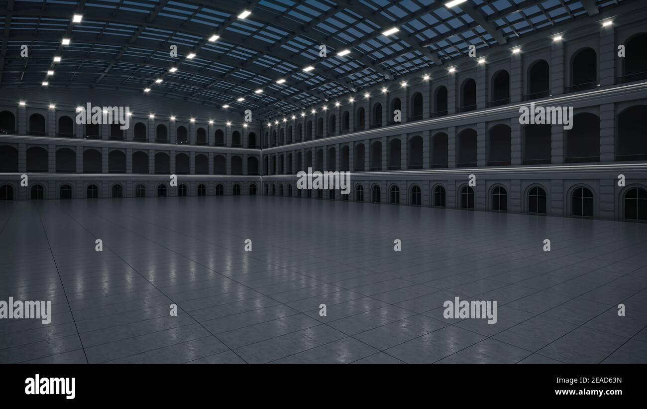 Empty exhibition space. Business forum. Backdrop for exhibitions and ...