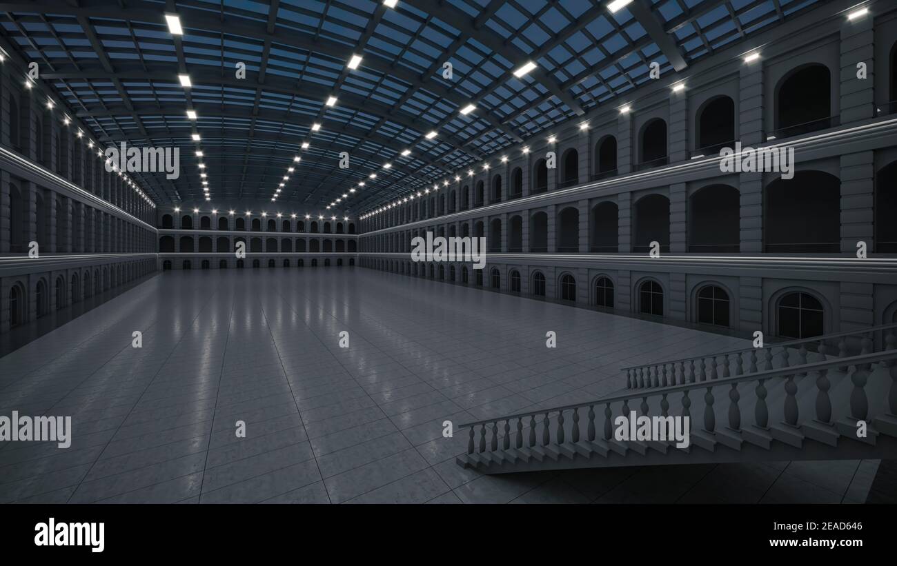 Empty exhibition space. Business forum. Backdrop for exhibitions and ...