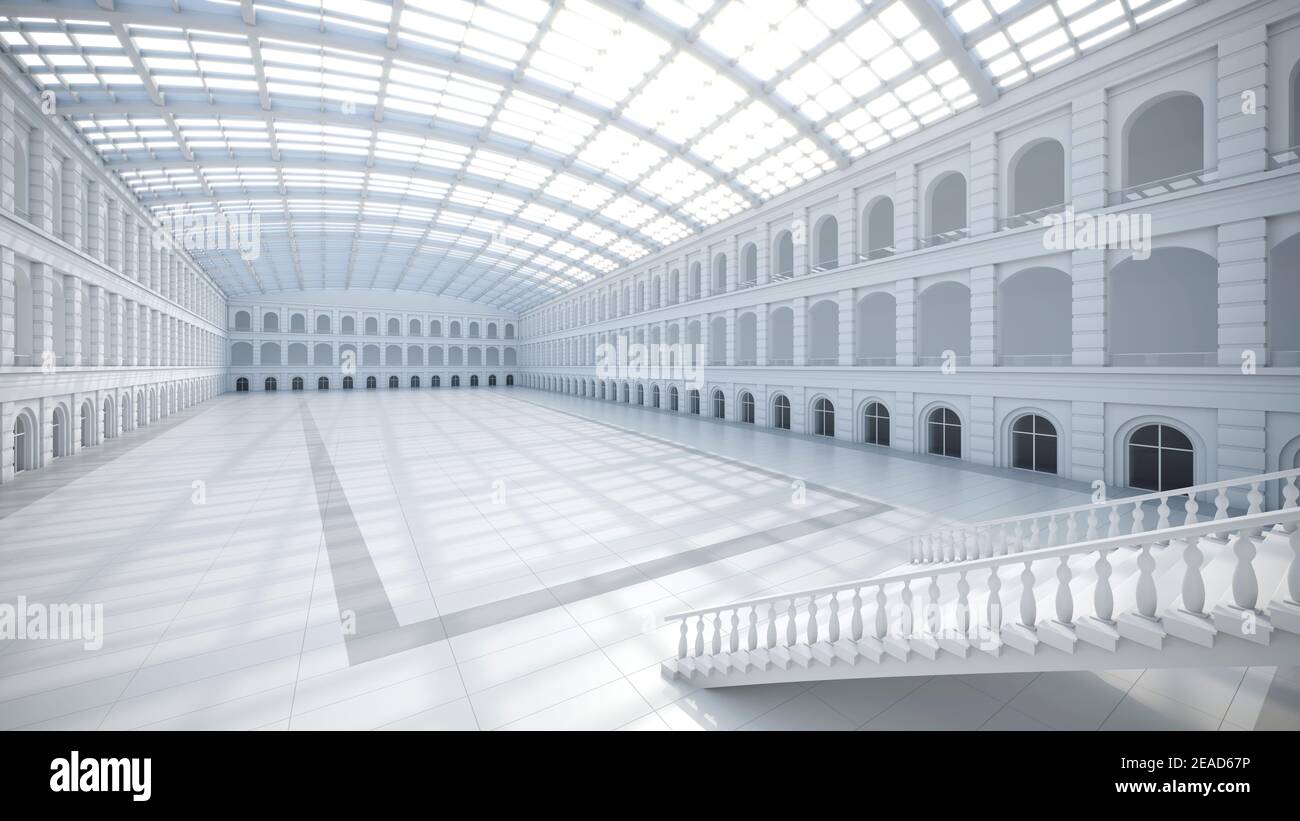 Empty exhibition space. Business forum. Backdrop for exhibitions and ...