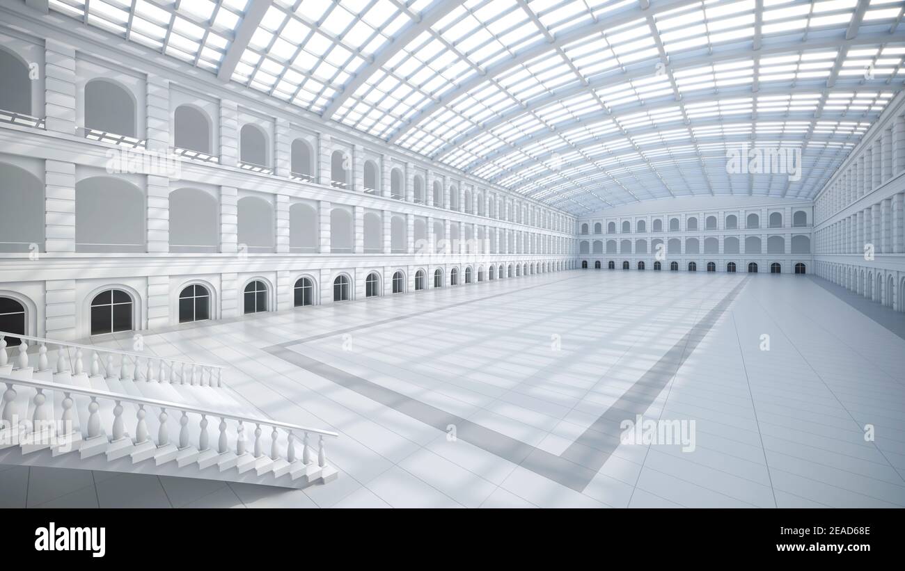 Empty exhibition space. Business forum. Backdrop for exhibitions and ...