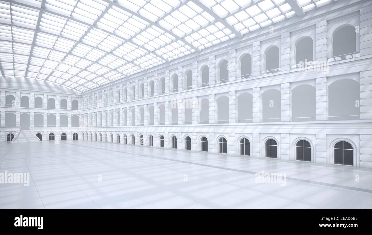 Empty exhibition space. Business forum. Backdrop for exhibitions and ...