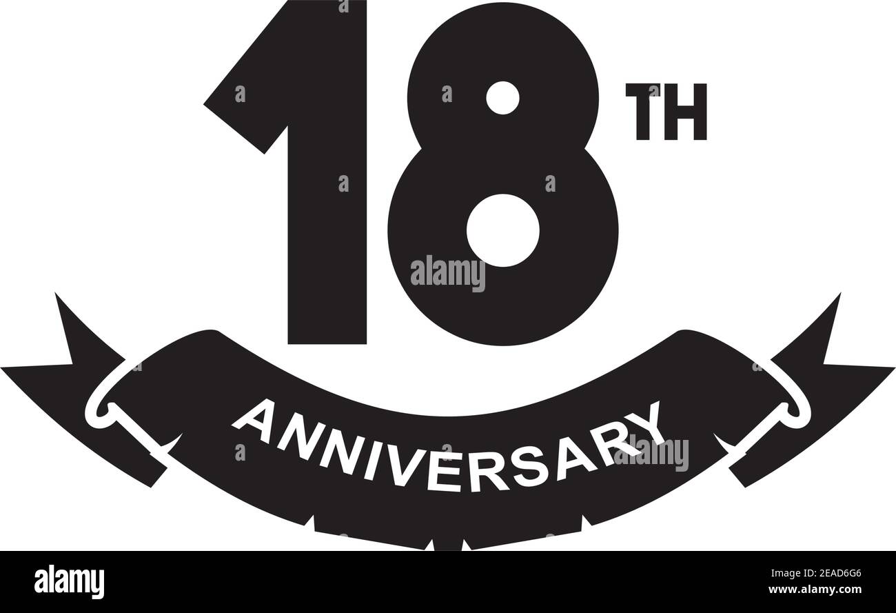18th year anniversary logo design vector template Stock Vector Image & Art - Alamy