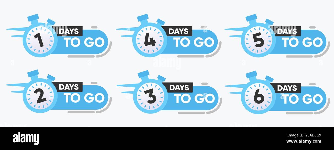 Vector Illustration Number of Days to go with watch Badge for Sale ...