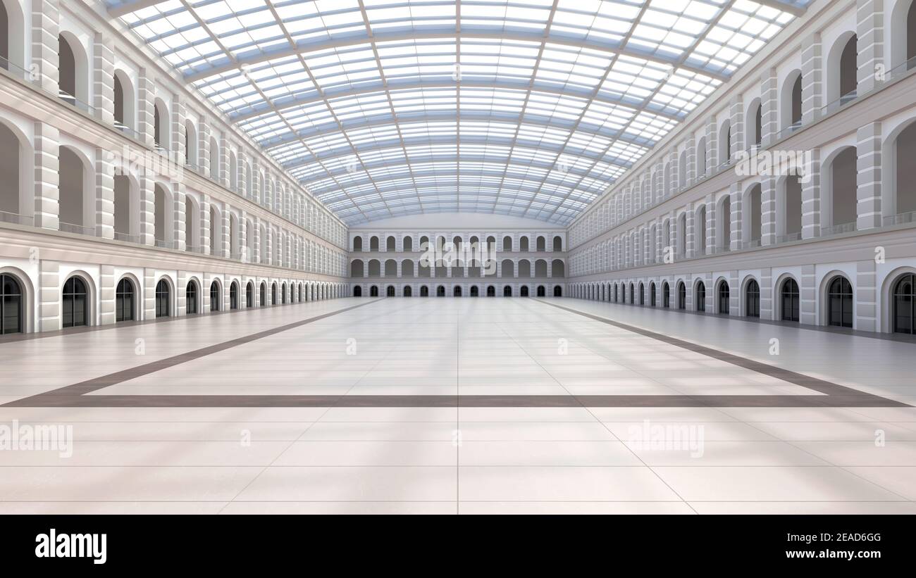 Empty exhibition space. Business forum. Backdrop for exhibitions and ...