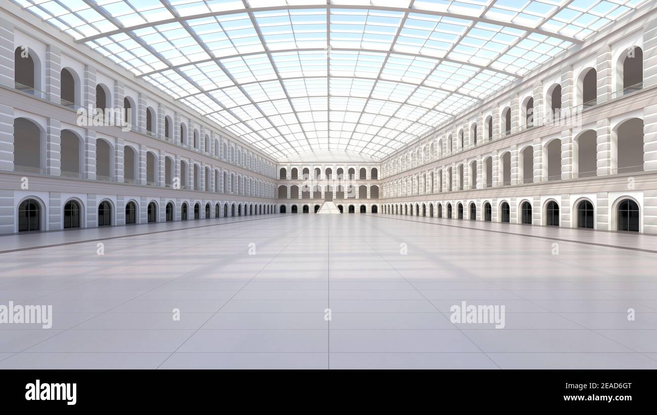 Empty exhibition space. Business forum. Backdrop for exhibitions and ...