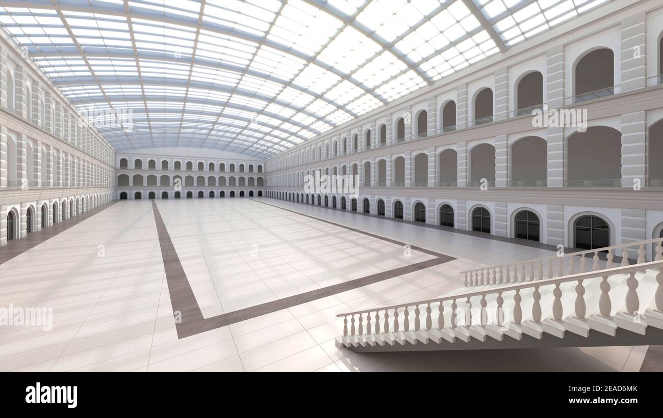 Empty exhibition space. Business forum. Backdrop for exhibitions and ...