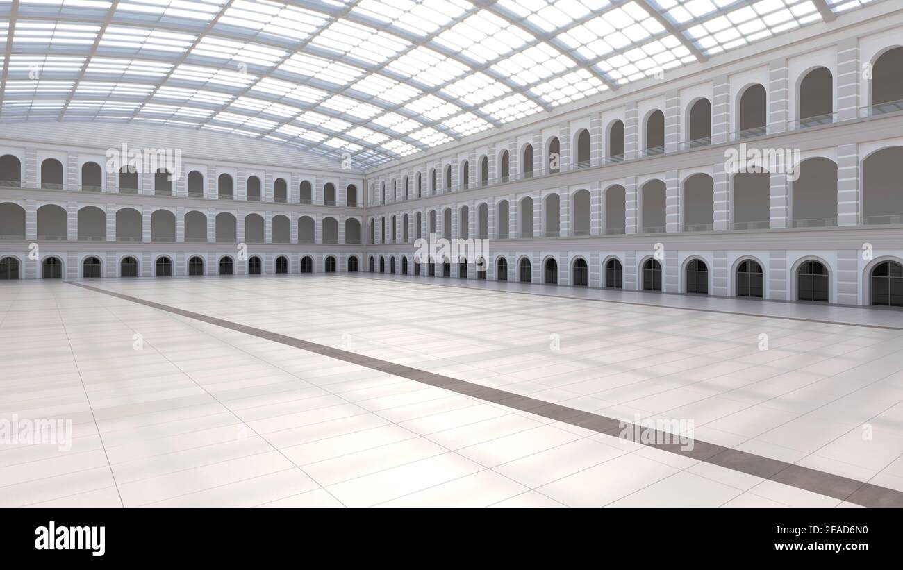 Empty exhibition space. Business forum. Backdrop for exhibitions and ...