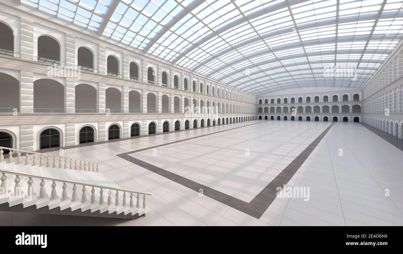 Empty exhibition space. Business forum. Backdrop for exhibitions and ...