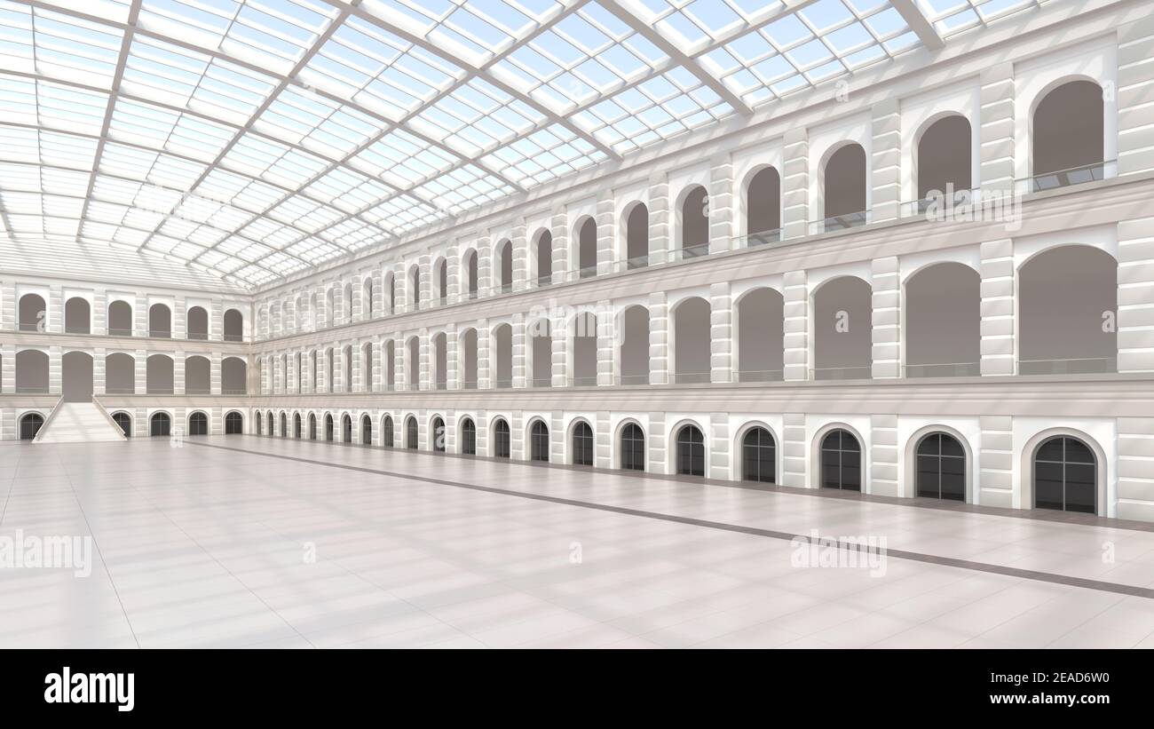 Empty exhibition space. Business forum. Backdrop for exhibitions and ...