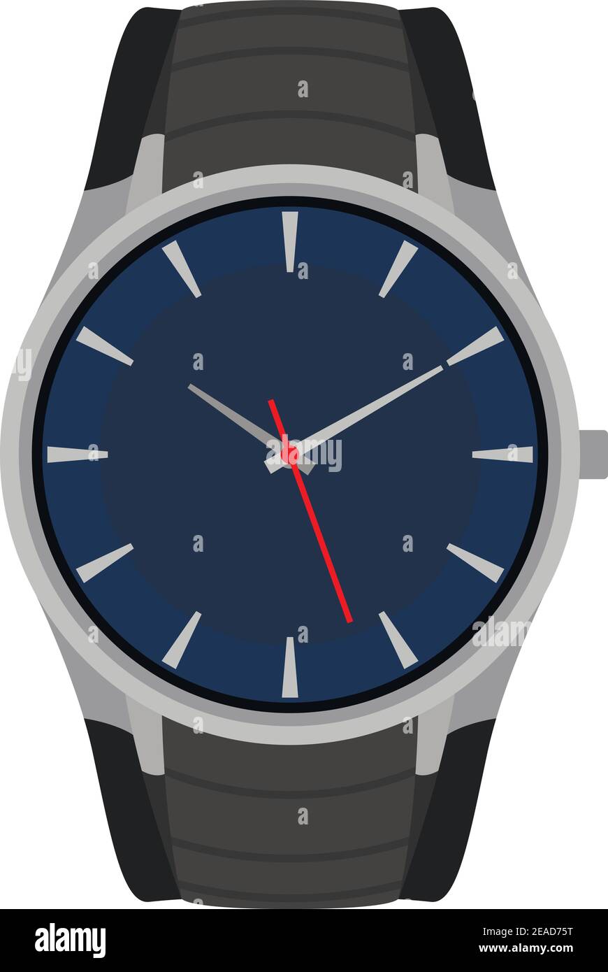 Quartz wristwatch accessory with steel strap vector Stock Vector Image ...