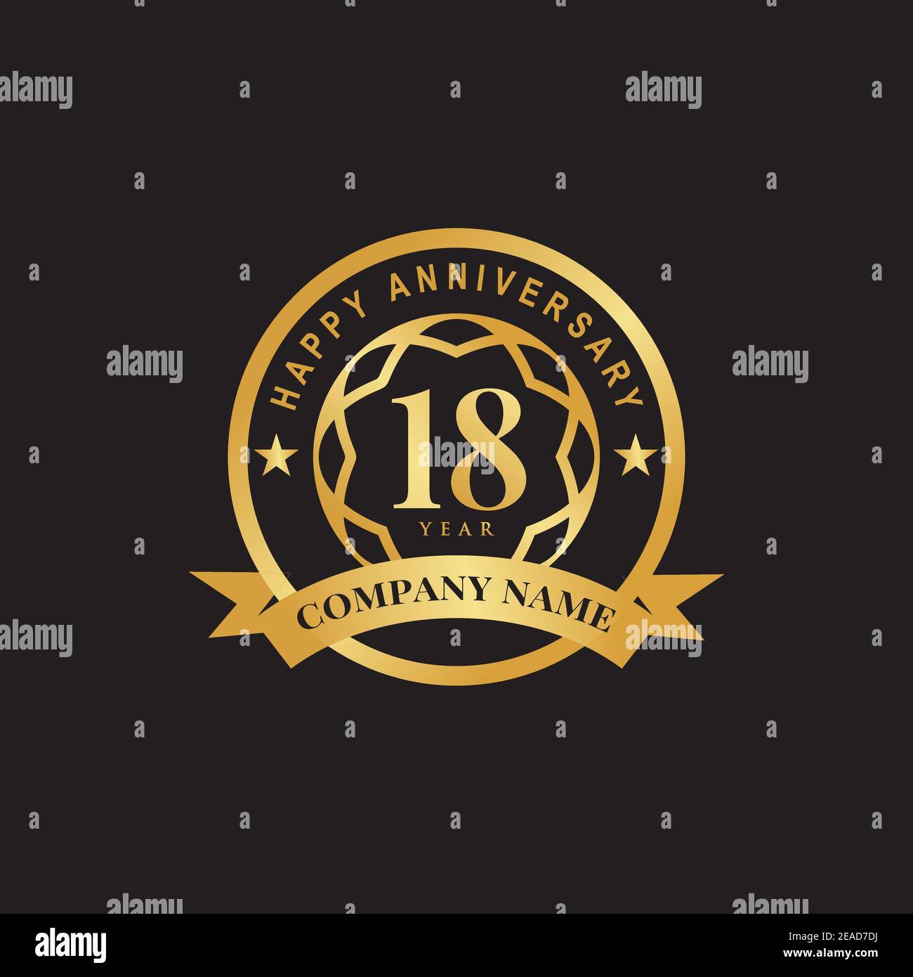 18th year anniversary logo design vector template Stock Vector Image & Art - Alamy