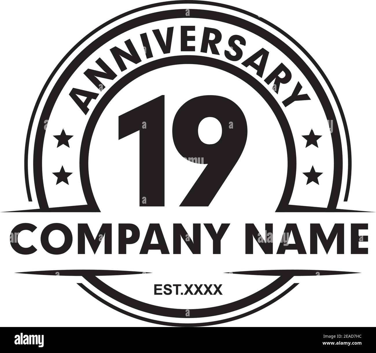 19th anniversary Stock Vector Images - Alamy