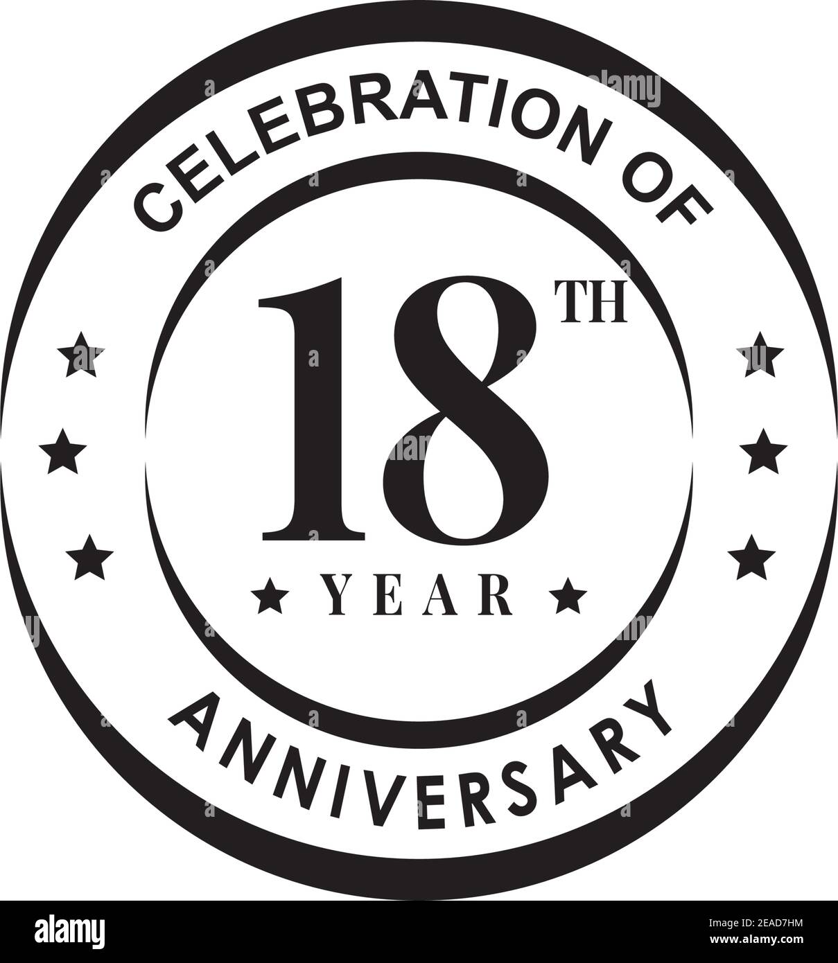 18th birthday badge Stock Vector Images - Alamy