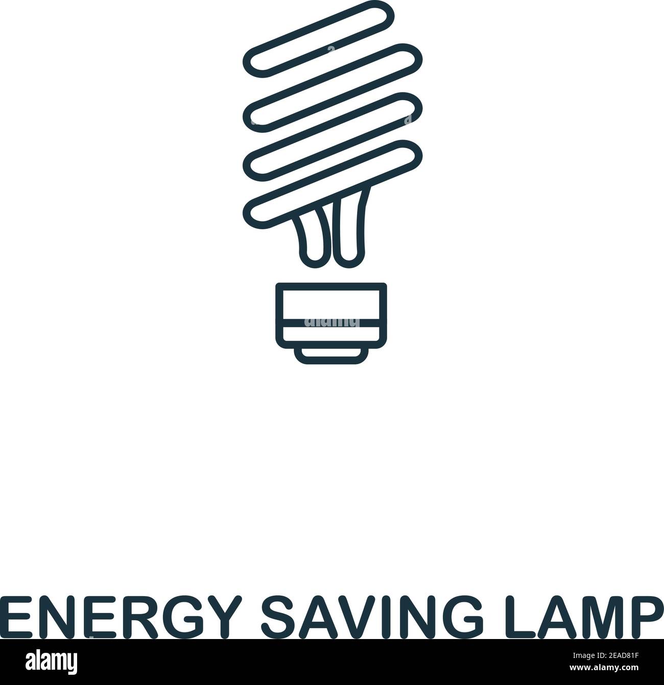 Energy Saving Lamp icon outline style. Premium pictogram design from ...