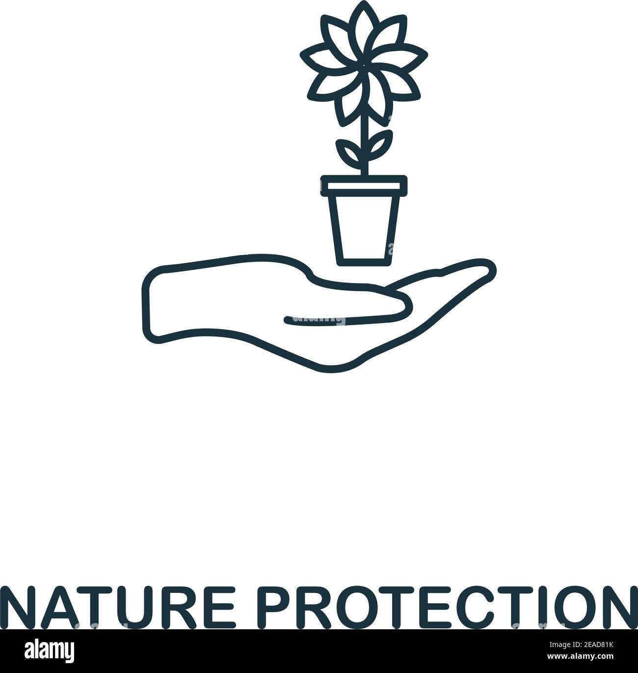 Nature Protection icon outline style. Premium pictogram design from ...