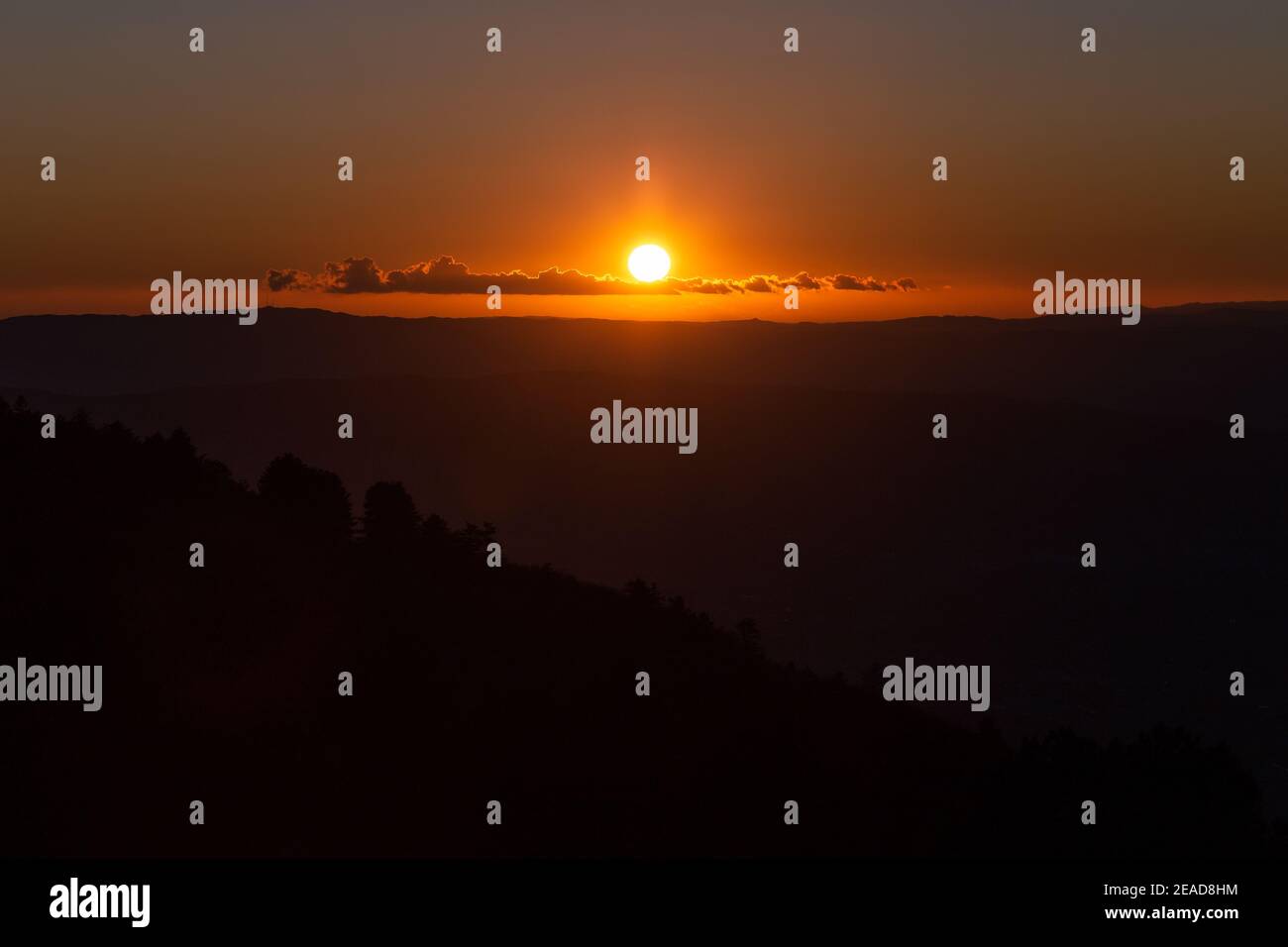 Beautiful sunset over valley hi-res stock photography and images - Alamy