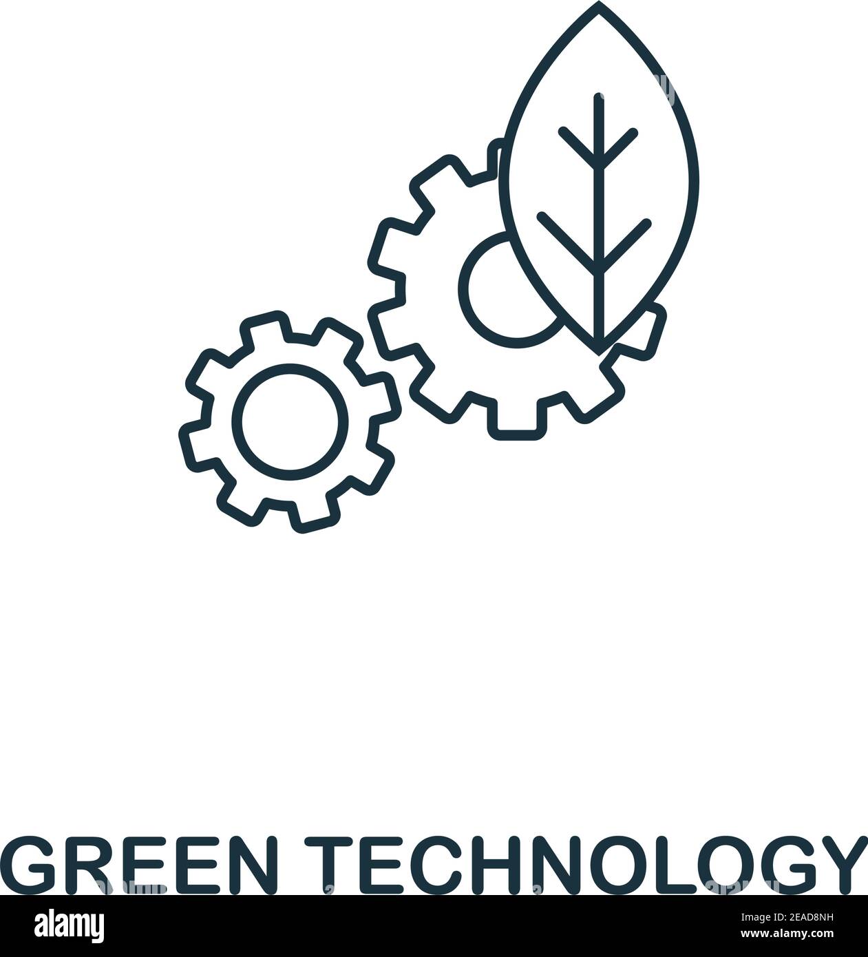 Green Technology icon outline style. Premium pictogram design from ...