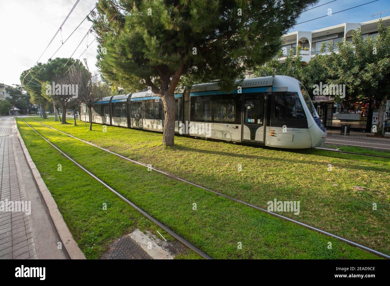 Tram greece streetcar hi-res stock photography and images - Alamy