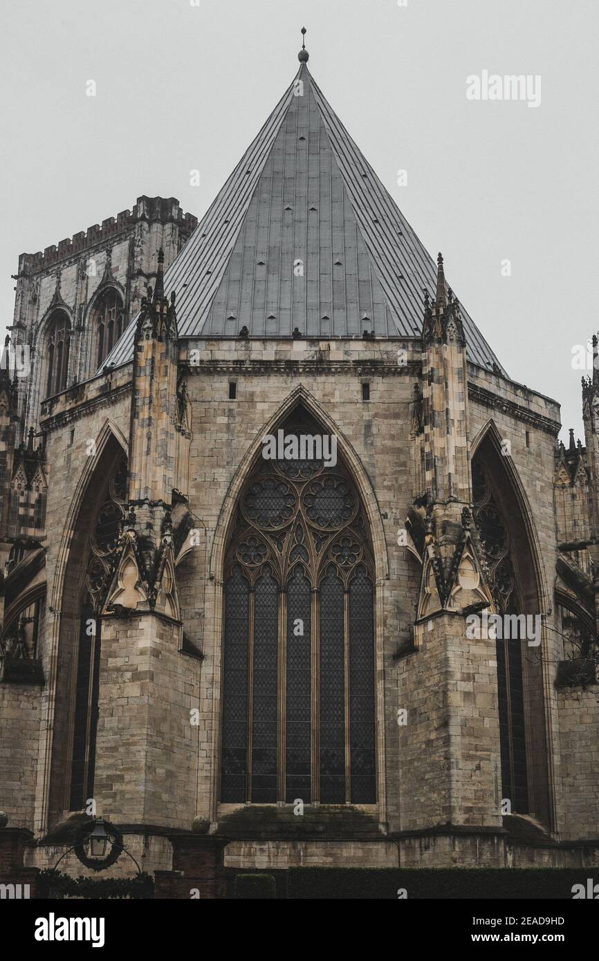 View of the exterior of York Minster's Chapter House in York, North ...
