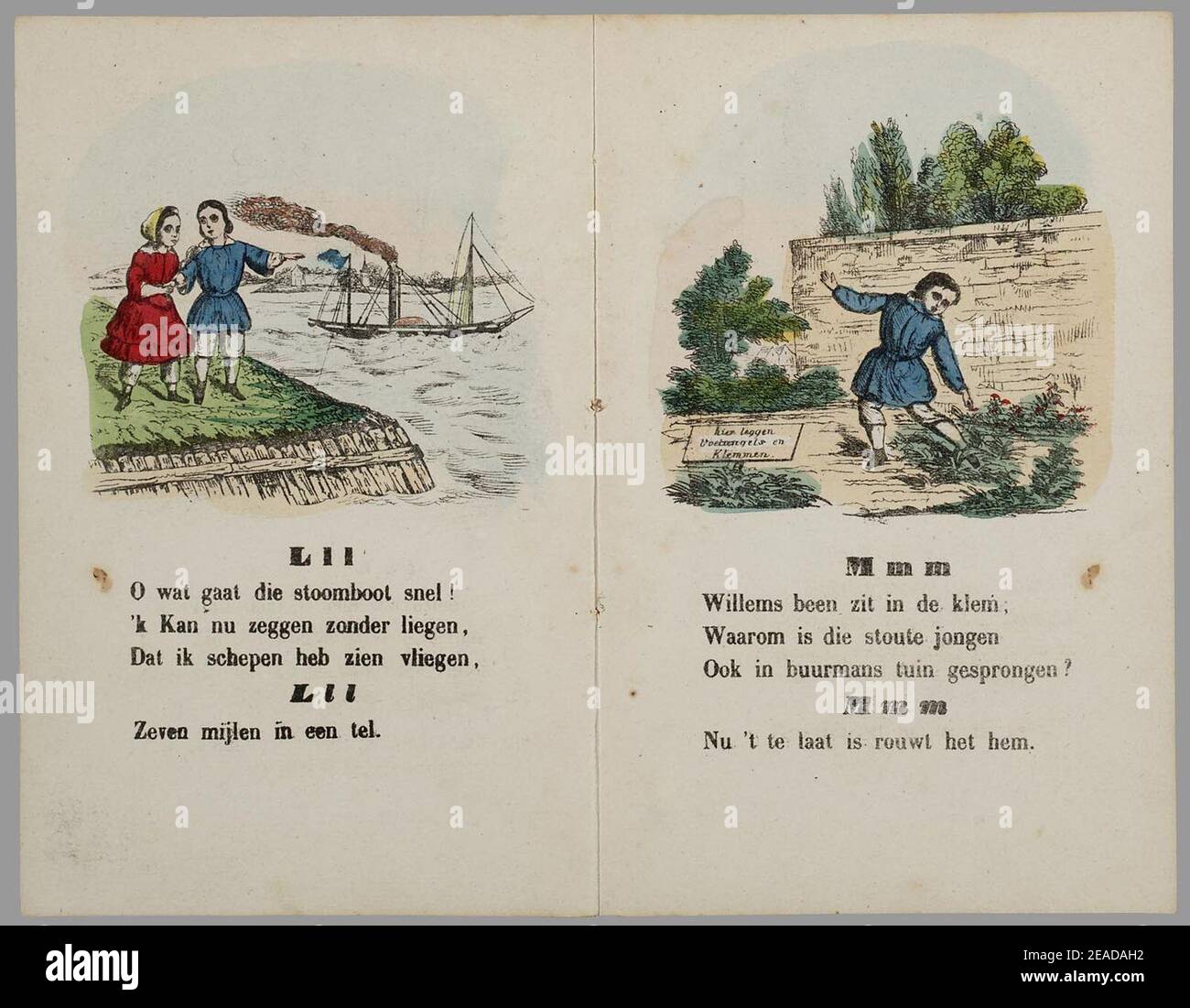 Nieuw AB boek naar een oud rijmpje en op een aardig wijsje (1856 Stock ...