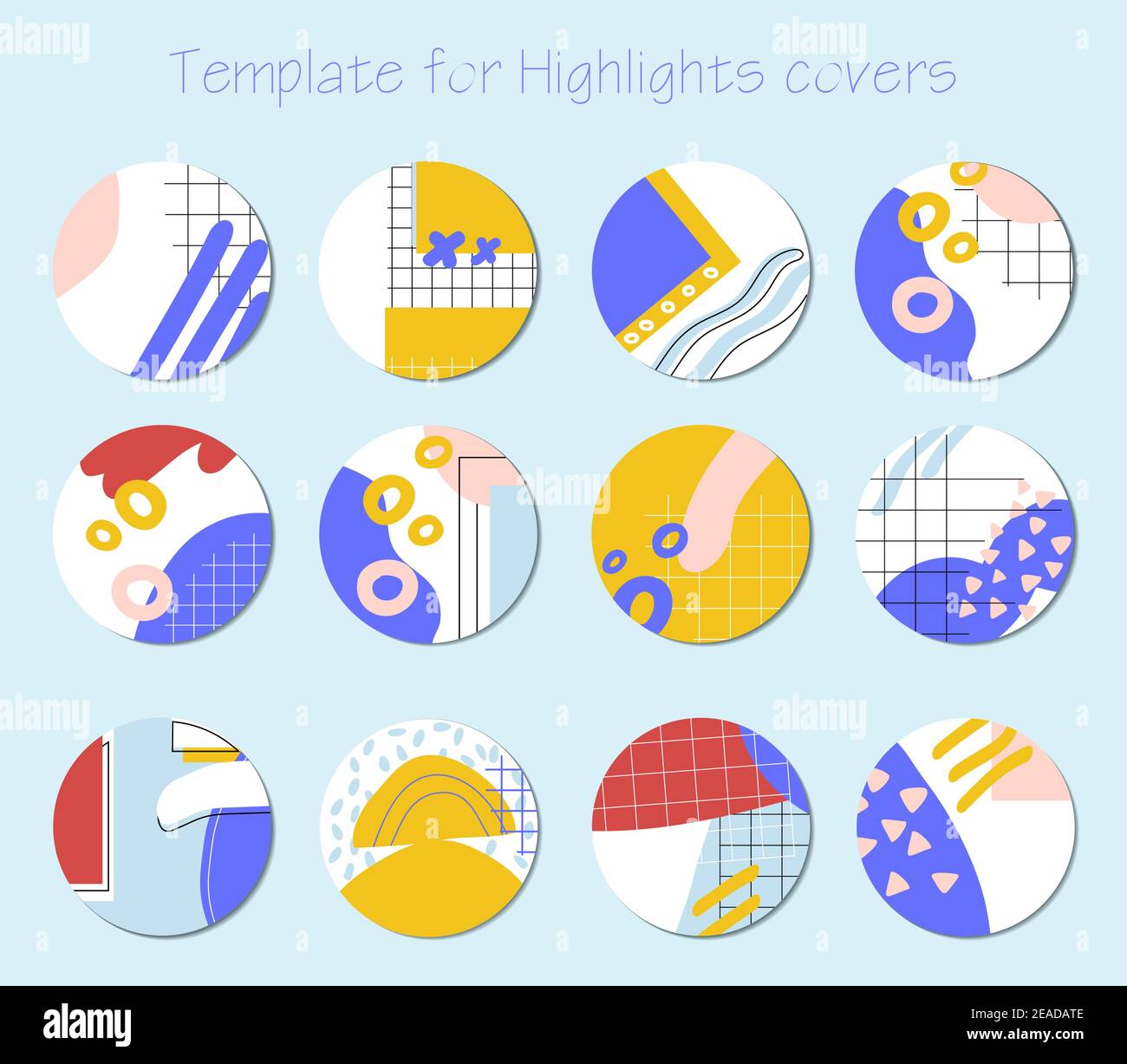 Set of trendy vector highlight covers. Abstract backgrounds. Various ...