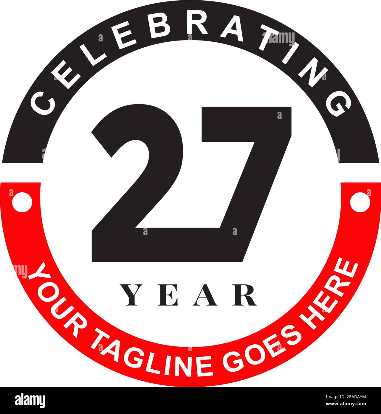 27th anniversary celebration Stock Vector Images - Alamy