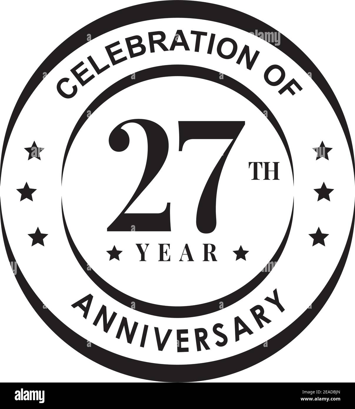 27th anniversary celebration Stock Vector Images - Alamy