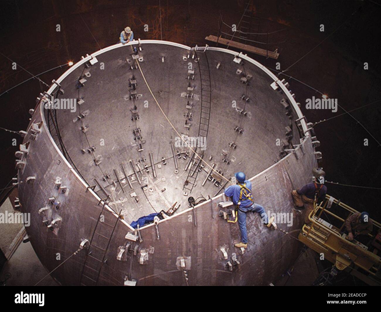 NIF target chamber construction Stock Photo - Alamy