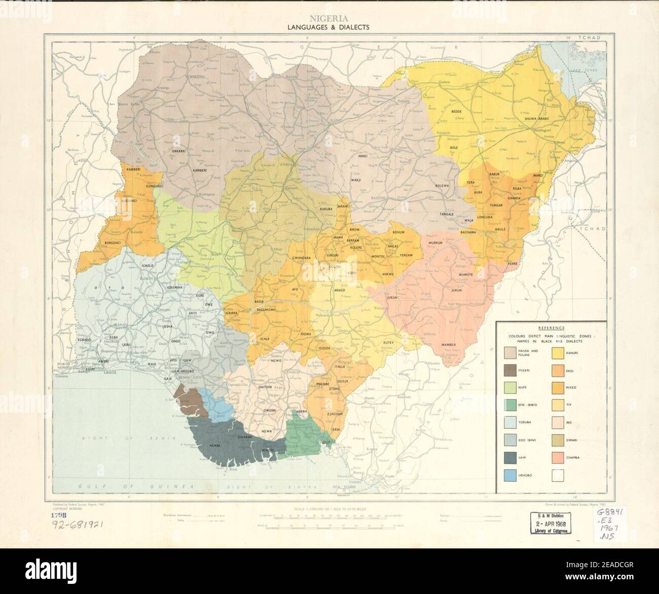 Nigeria, languages & dialects Stock Photo - Alamy