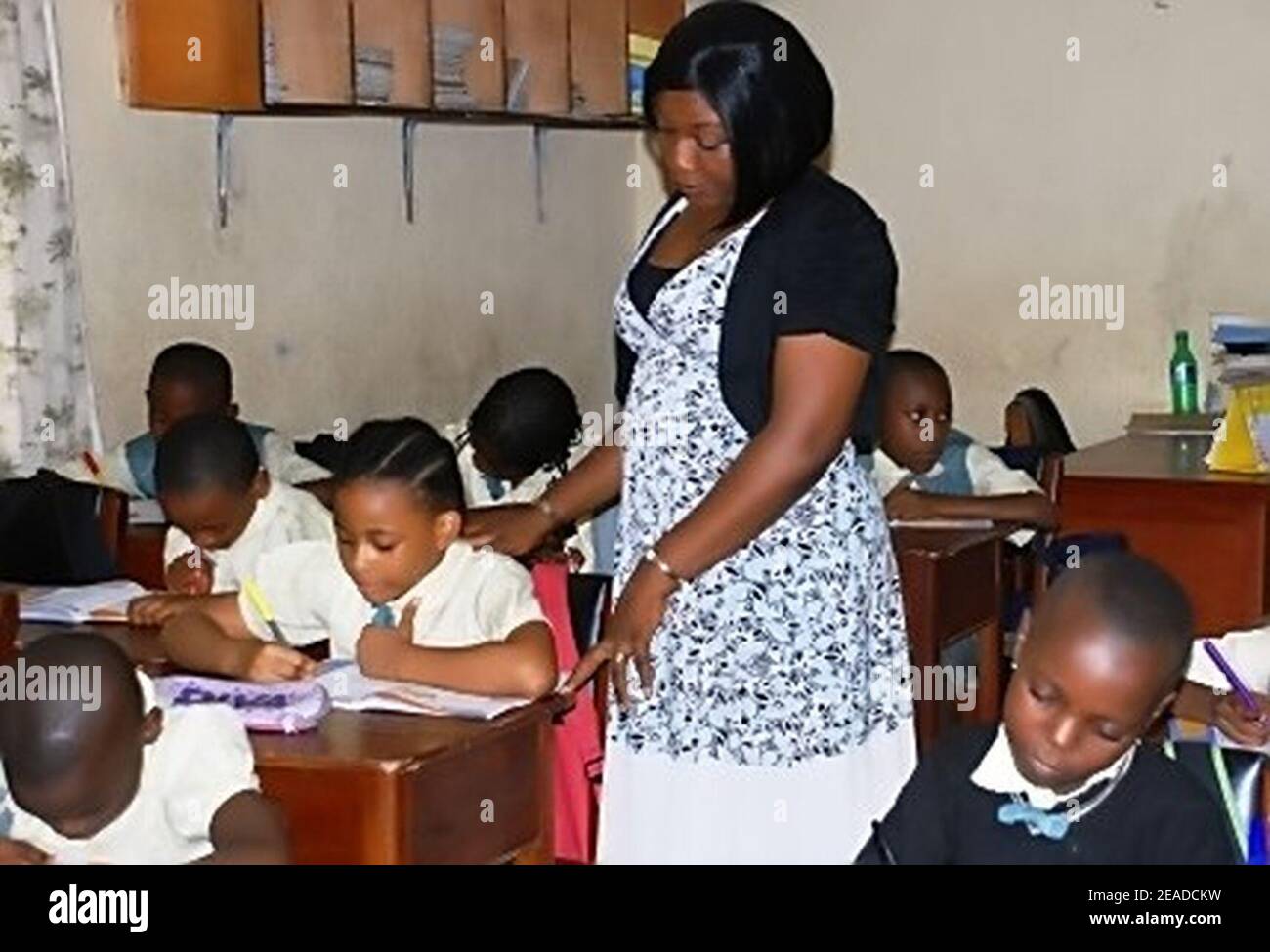 Nigerian Teacher At Work Stock Photo - Alamy