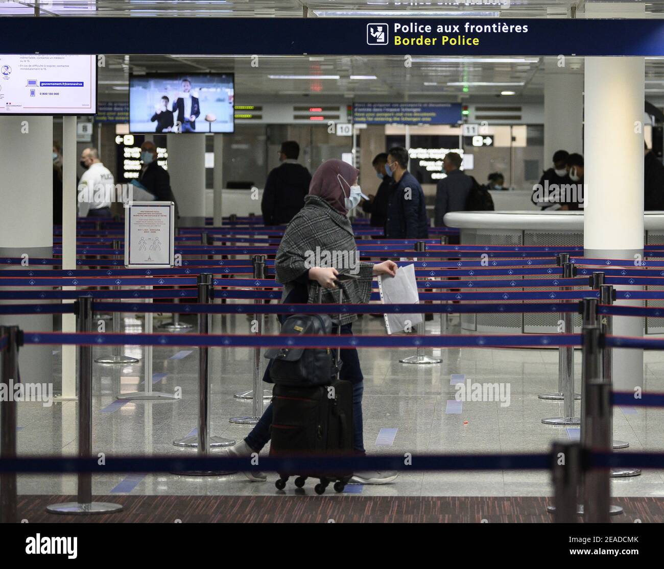 Border police (Police de l’Air et des Frontieres or PAF) carry out ...