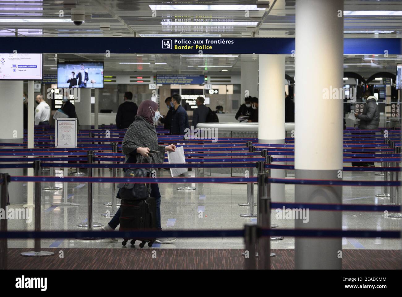 Border police (Police de l’Air et des Frontieres or PAF) carry out ...